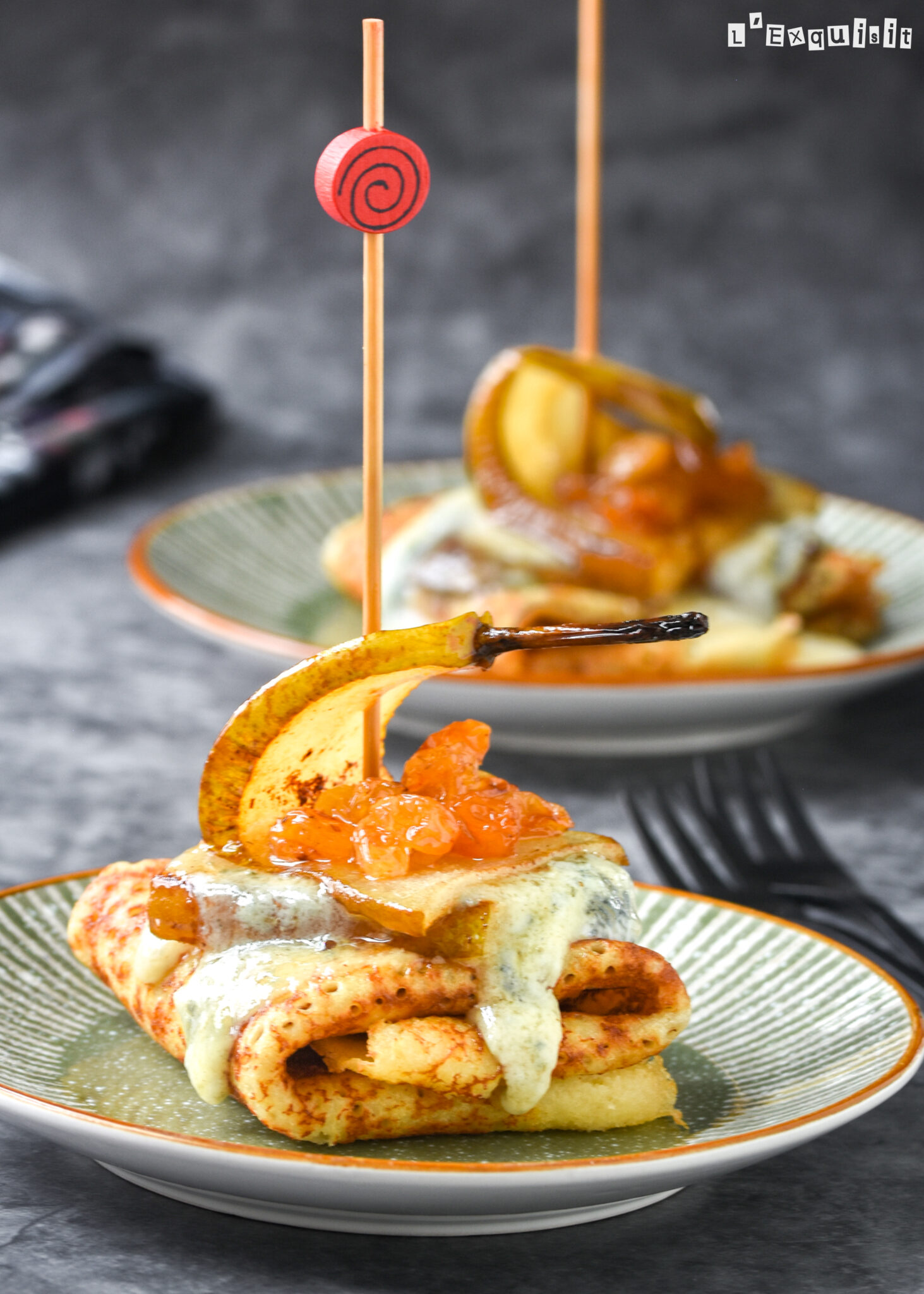 Crêpes con peras y gorgonzola {con y sin gluten} - L´Exquisit