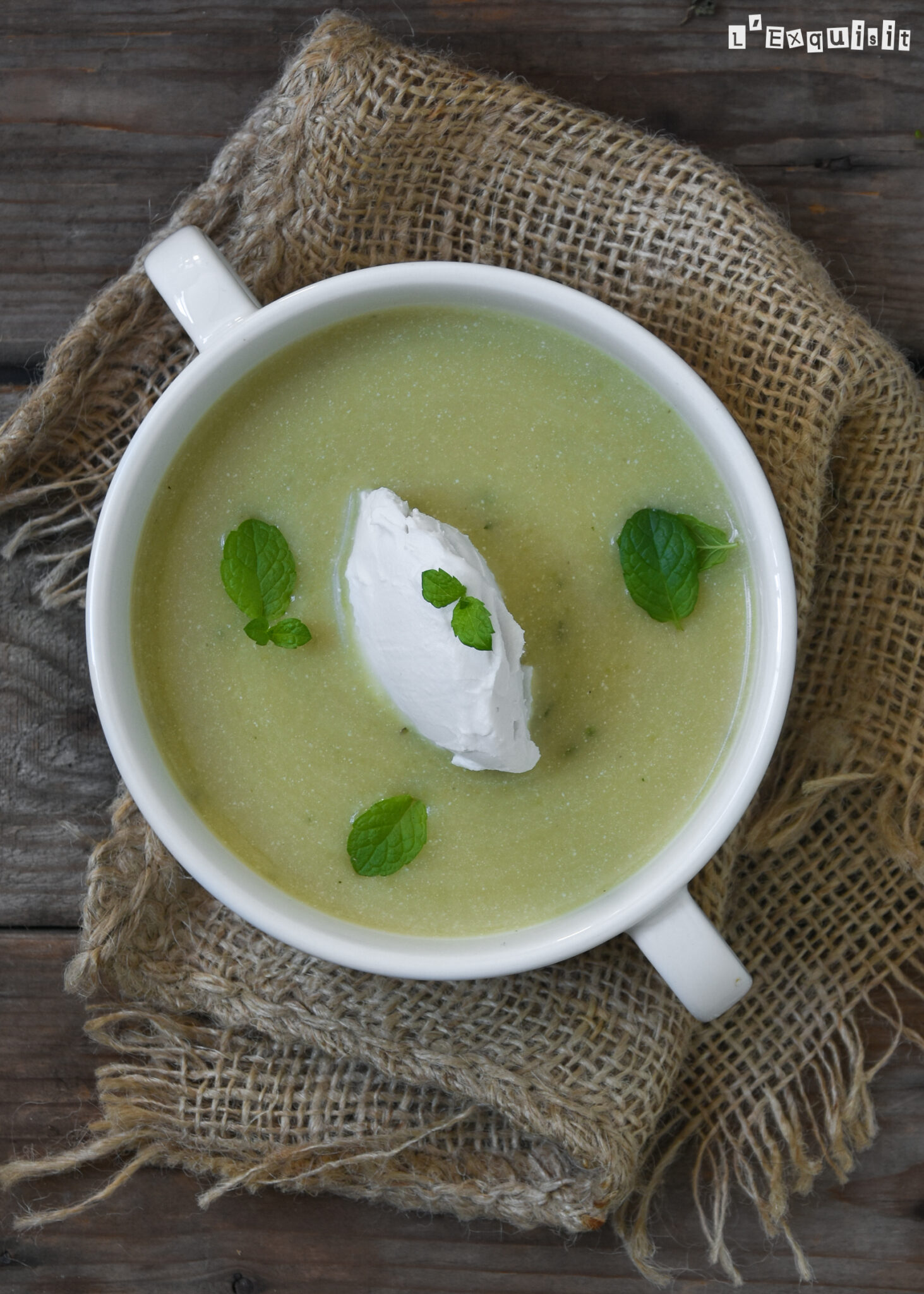 Crema de calabacin y menta - L´Exquisit